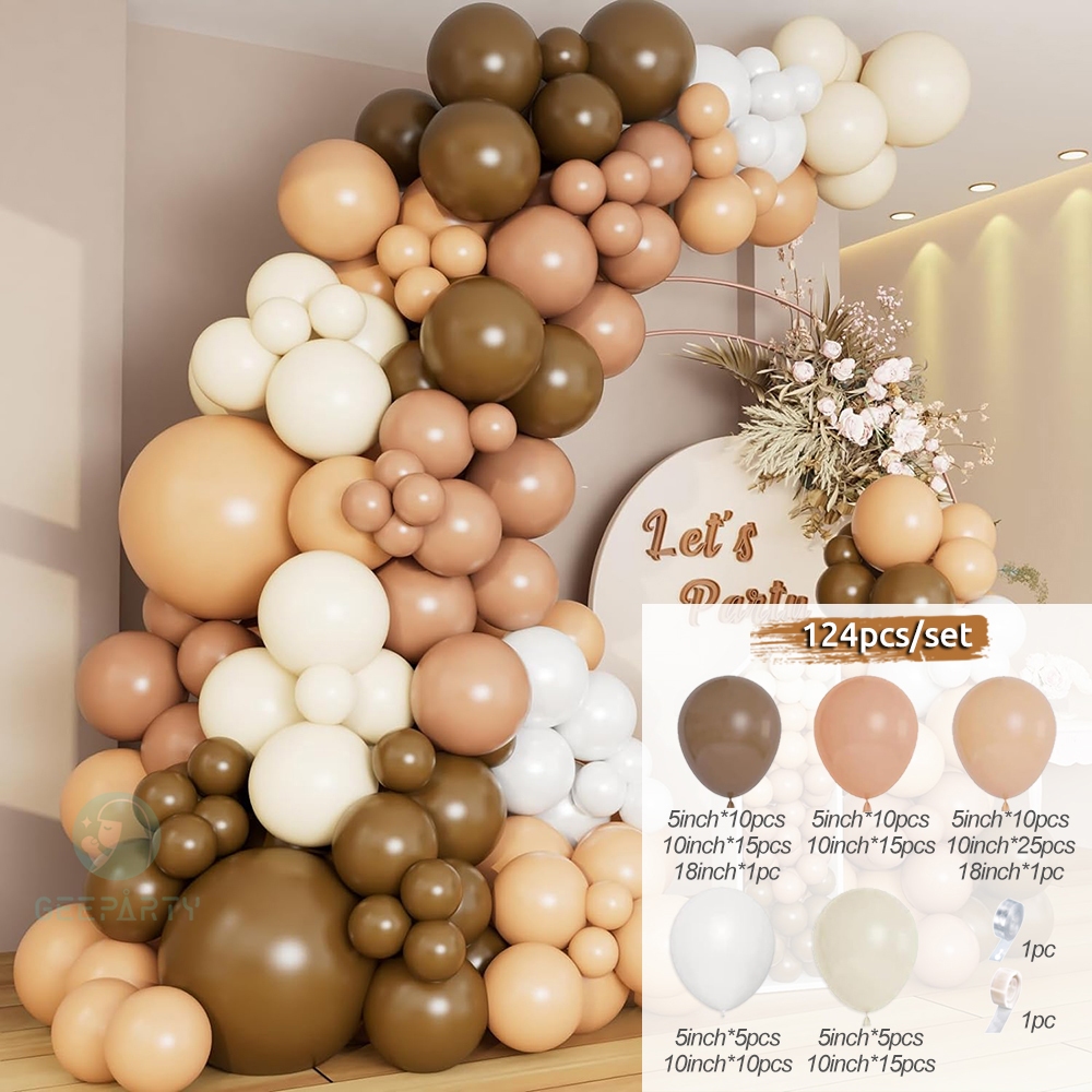 Jual GeeParty Retro Balon Garland Alpukat Hijau Khaki Confetti Metalik ...
