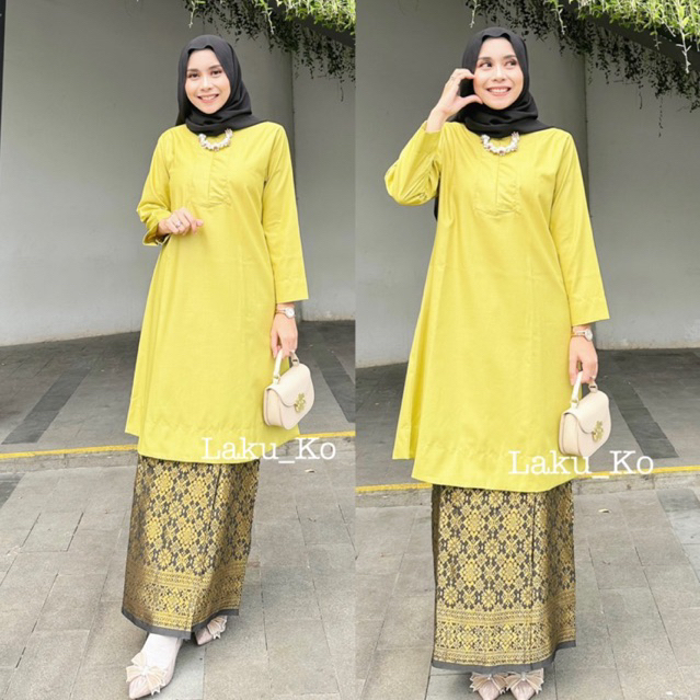 Jual TUNIK TOYOBO POLOS - SET TUNIK MELAYU - BAJU KURUNG - TUNIK MODERN ...