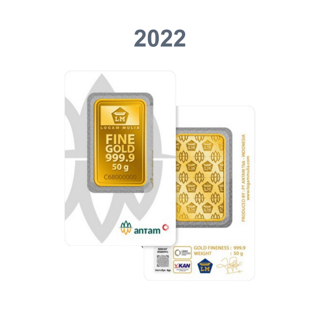 Jual Logam Mulia Emas Antam Press Certieye 50GR - 100GR Tahun 2022 ...