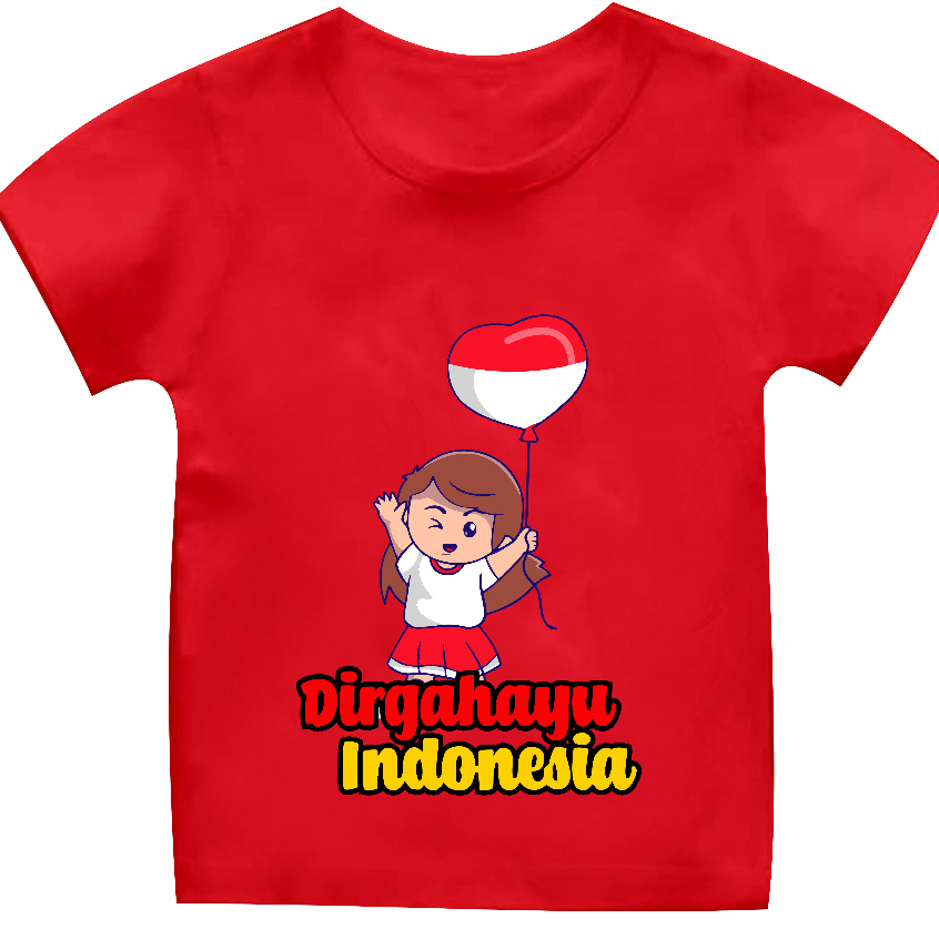 Jual Lexander Baju Kaos anak cewe cowo motif 17 AGUSTUS KEMERDEKAAN HUT RI Gambar Balon ...