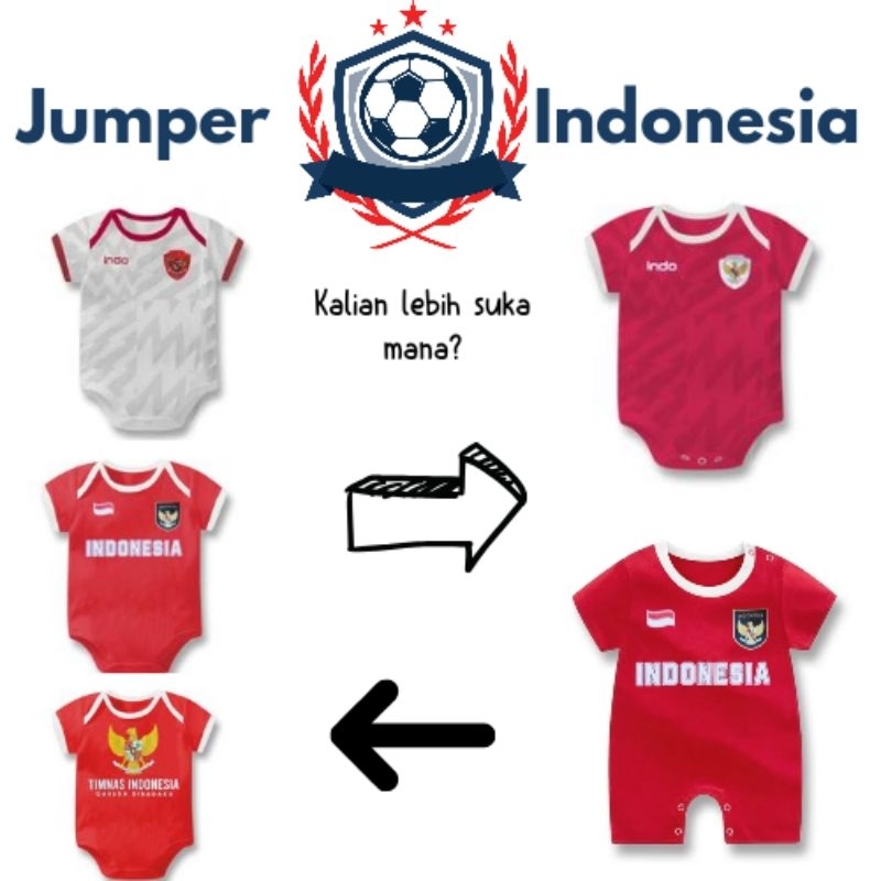 Jual Jumper Bayi Bola Indonesia / Baju Bola Bayi Indonesia / Indonesia ...
