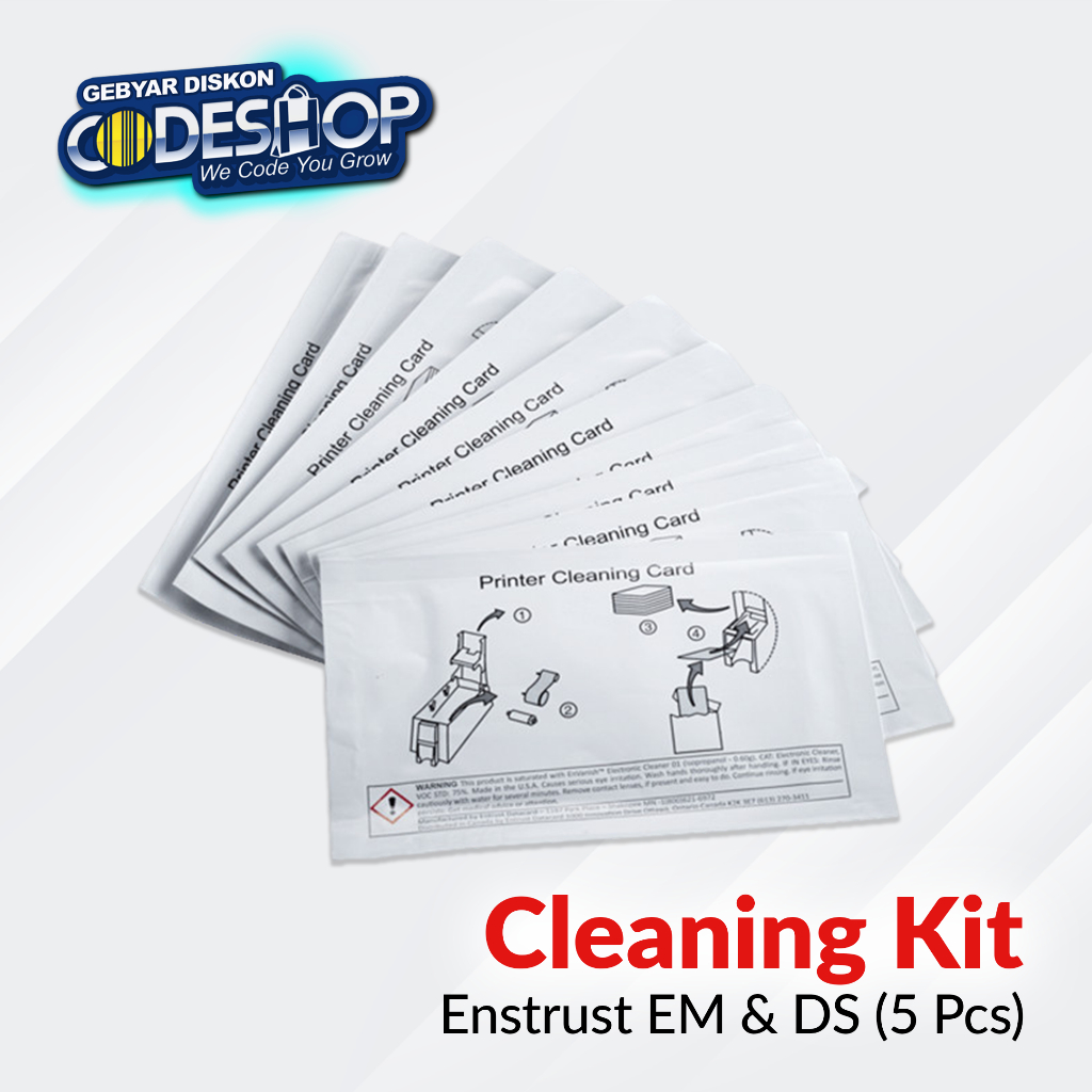 Jual Cleaning Card Printer Entrust EM1 EM2 DS1 DS2 DS3 Original (5 Pcs ...