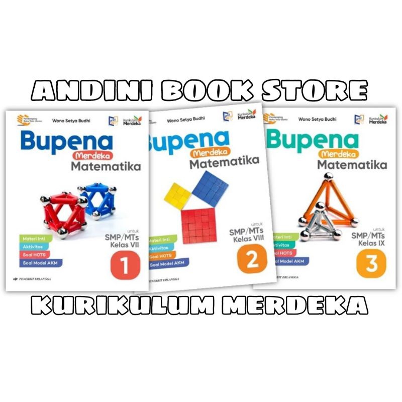 Jual BUKU BUPENA MERDEKA MATEMATIKA KELAS 7 8 9 SMP/MTs KURIKULUM MERDEKA ERLANGGA | Shopee ...