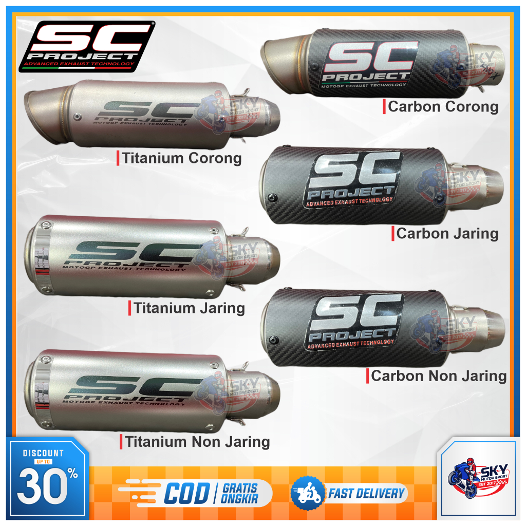 Jual Slencer Knalpot Sc Project Gp-70 Titanium Carbon Import | Shopee ...
