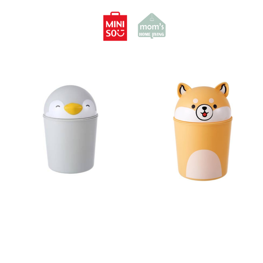 Jual MINISO Tong Sampah Meja Kecil Mini Waste Bin Trash Bin Shiba ...