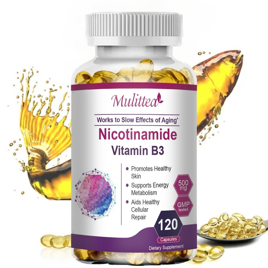 Jual Mulittea Nicotinamide 500mg Vitamin B3 Capsules for Anti-aging ...