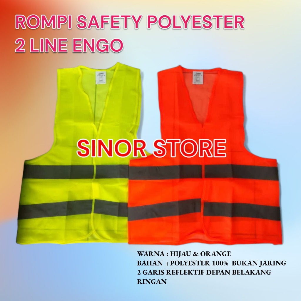 Jual Rompi Safety POLYESTER 2 Scotchlite Safety Vest Proyek Polister ...