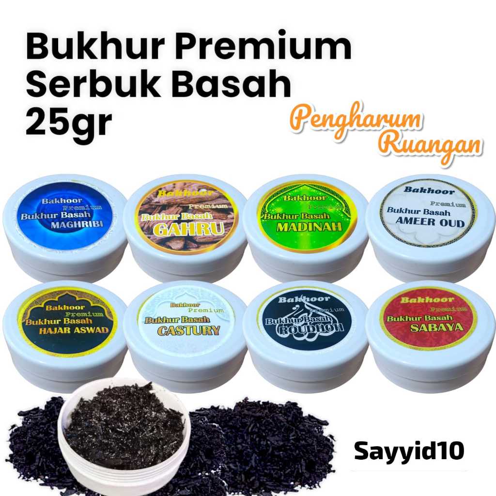 Jual Bukhur Permium Free sendok Serbuk Basah Aroma Dubai/BUKHUR ...