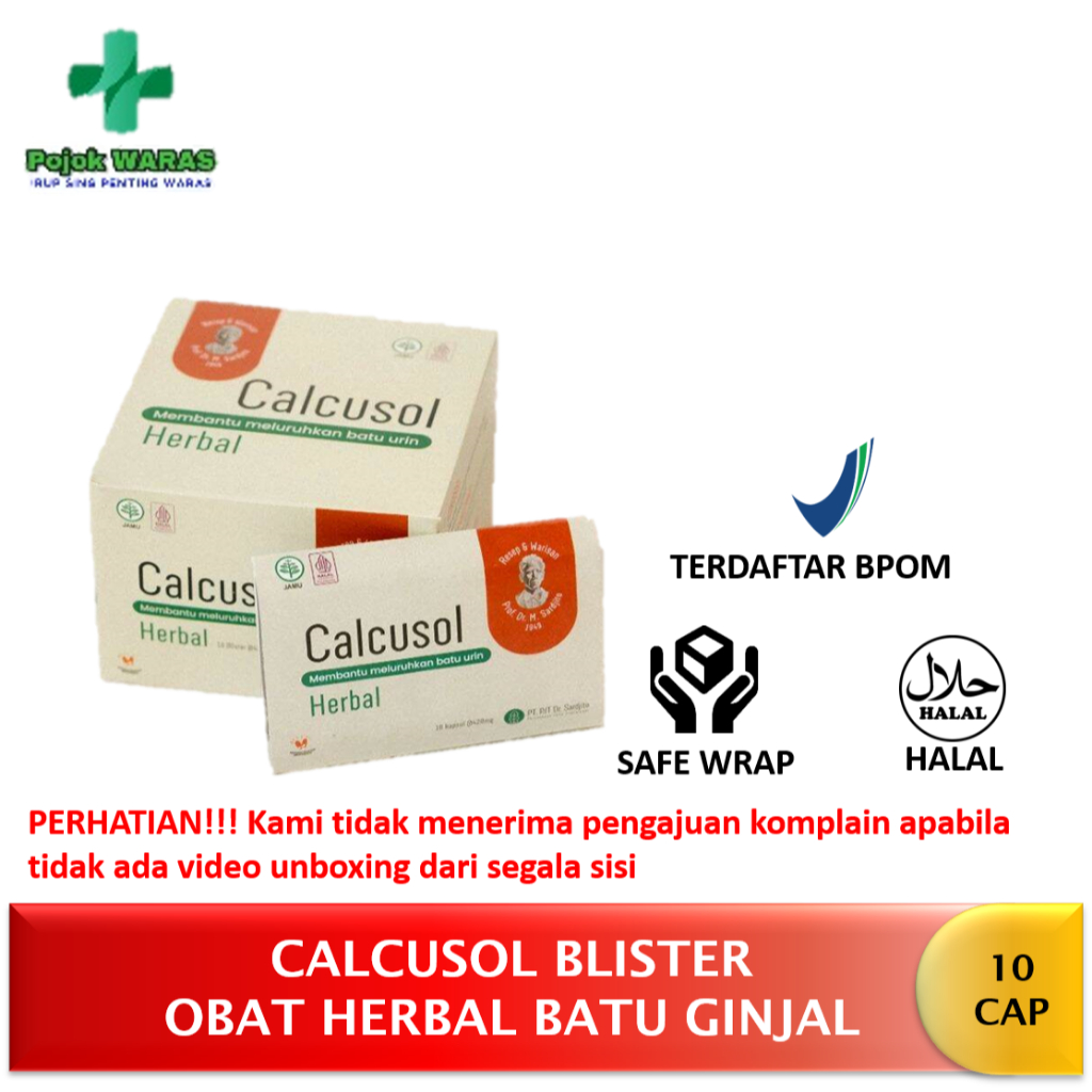 Jual Calcusol 10 Tab Obat pencahar Batu Ginjal dan batu kemih isi 10 kapsul | Shopee Indonesia