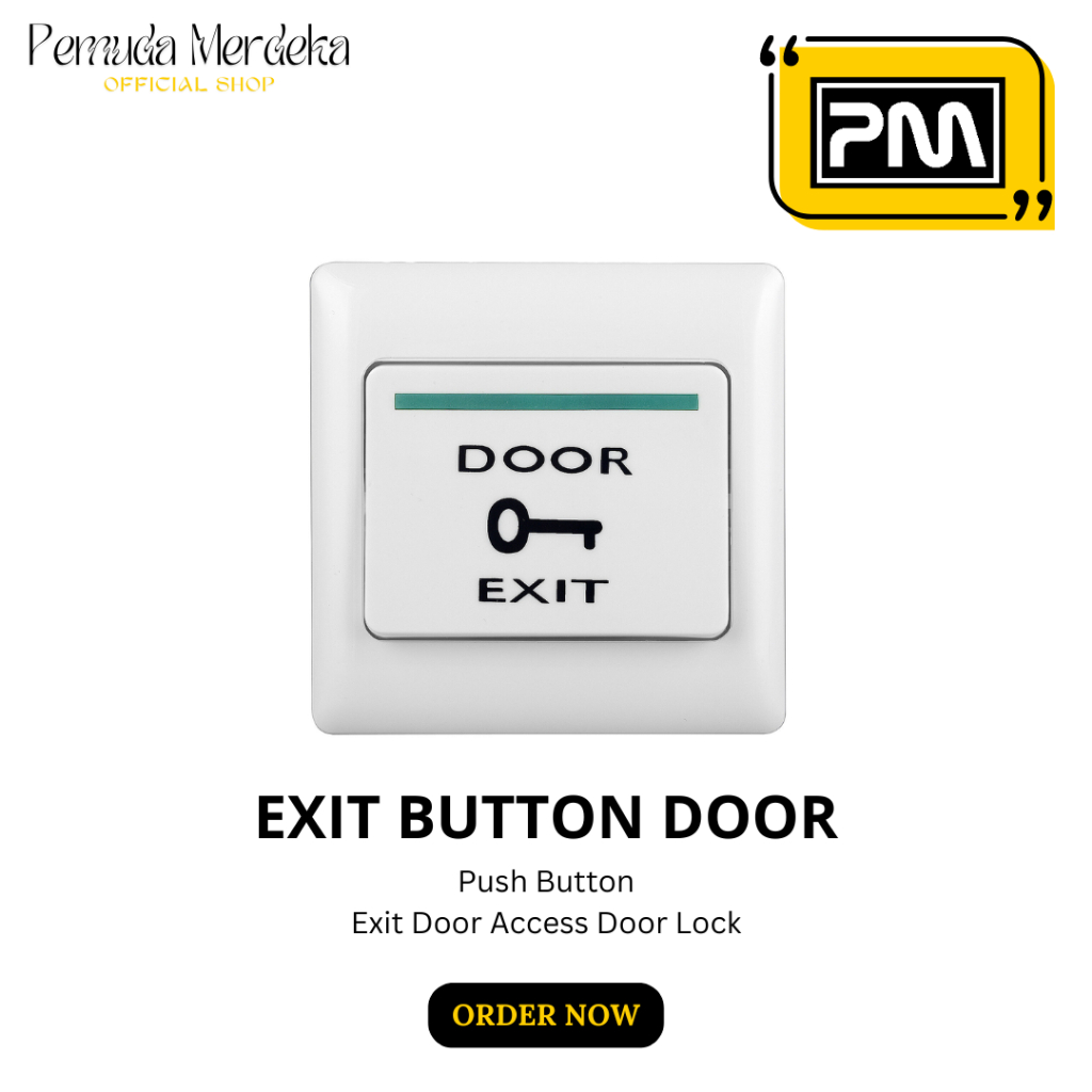 Jual Exit Push Button Plastik Tombol Keluar Pintu Access Control Ringan ...