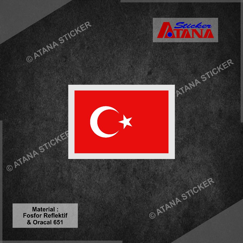 Jual Stiker Cutting Bendera Turkiye Turki Turkie Flag Ottoman ...