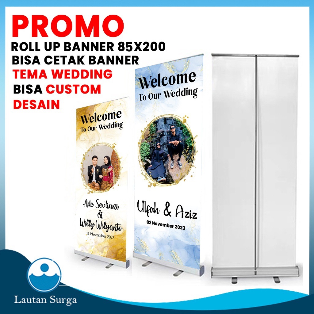 Jual (PAKET STANDING ROLL UP BANNER 85x200 cm) Cetak Standing Banner Berdiri, Spanduk, Baliho ...