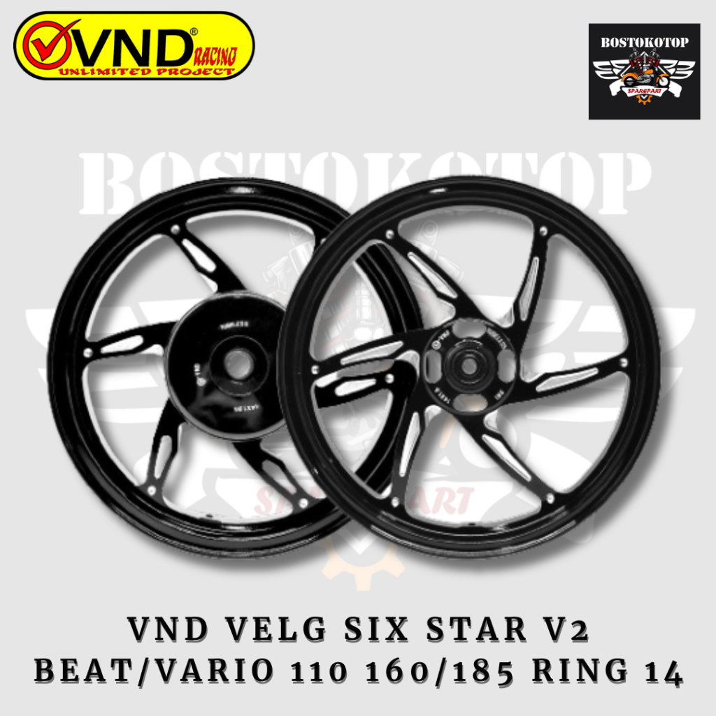 Jual VND Velg Racing Tipe Six Star V2 Ukuran 160 185 Ring 14 Beat Vario ...