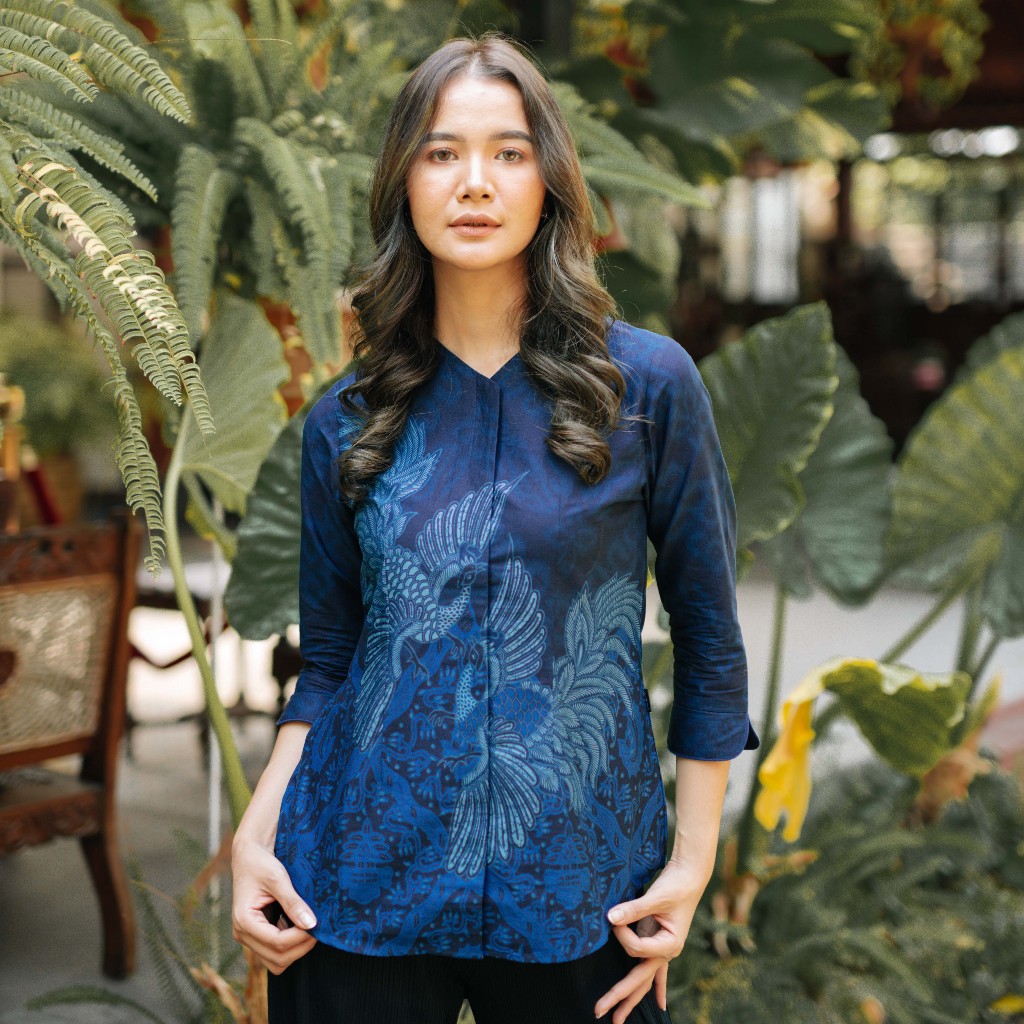 Jual Hadinata Batik Wanita Superfine Blouse Salma Sidharta | Shopee ...