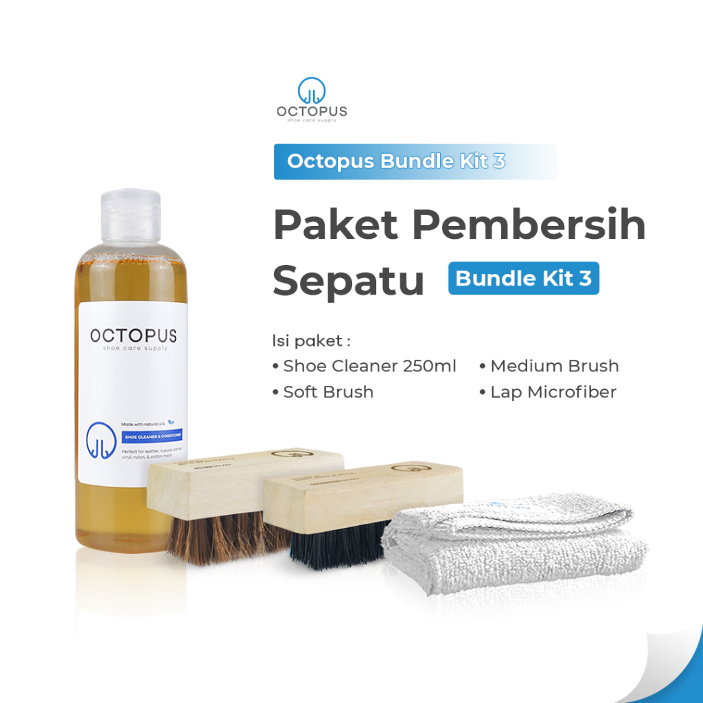 Jual Octopus Shoes cleaner Paket Pembersih Sepatu Tas Topi sabun cuci ...