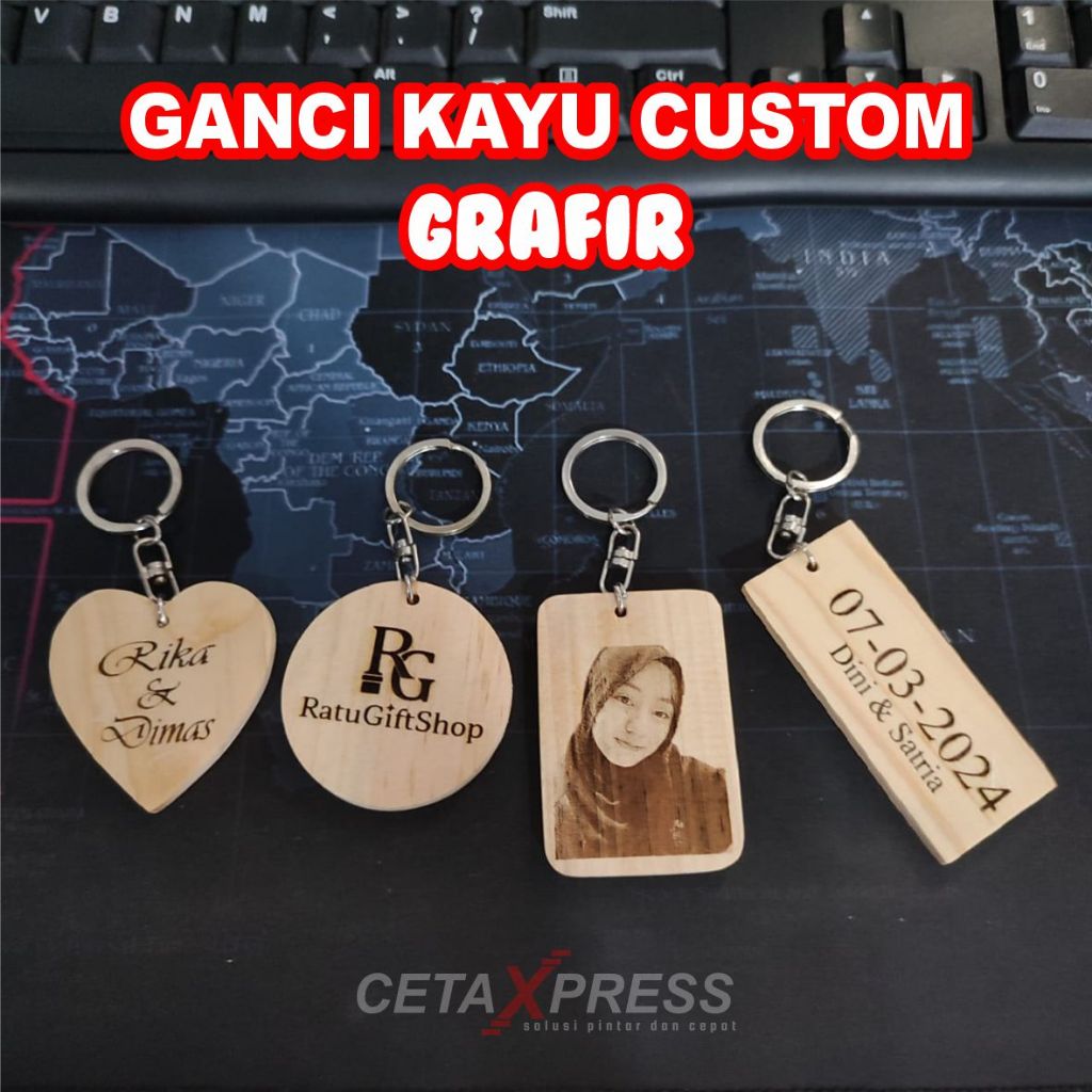 Jual CUSTOM GANCI KAYU GRAFIR NAMA ATAU FOTO | Shopee Indonesia