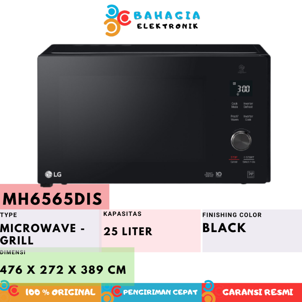 Jual LG MH6565DIS Microwave Grill 25 Liter IntelloWave | Shopee Indonesia