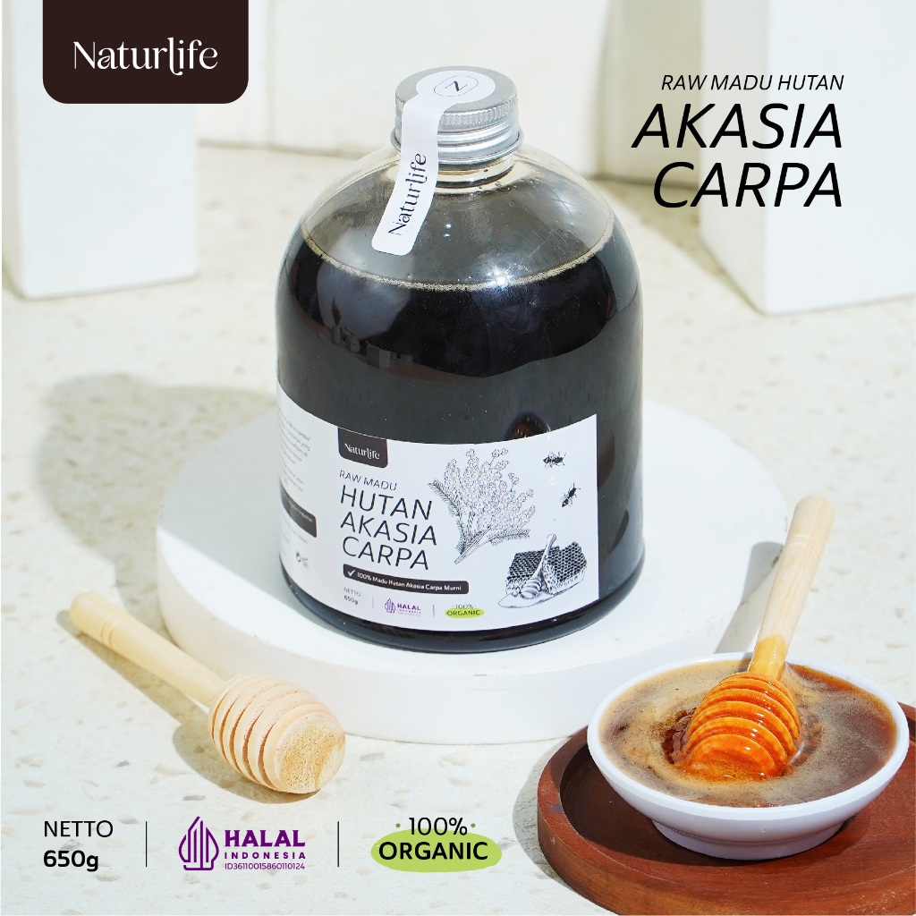 Jual MADU AKASIA CARPA MURNI RAW ASLI 650GRAM NATURLIFE ORIGINAL ALAMI ...