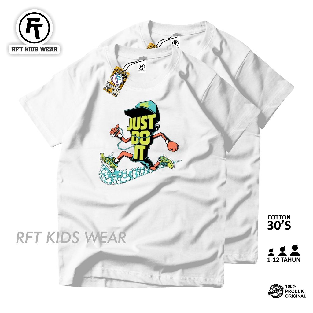 Jual RFT KIDS WEAR Baju Kaos Anak Laki Laki & Perempuan Justdoit Bahan ...