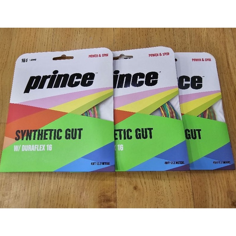 Jual KODE A32T SENAR TENIS PRINCE SYNTHETIC GUT DURAFLEX 16 RAINBOW ...