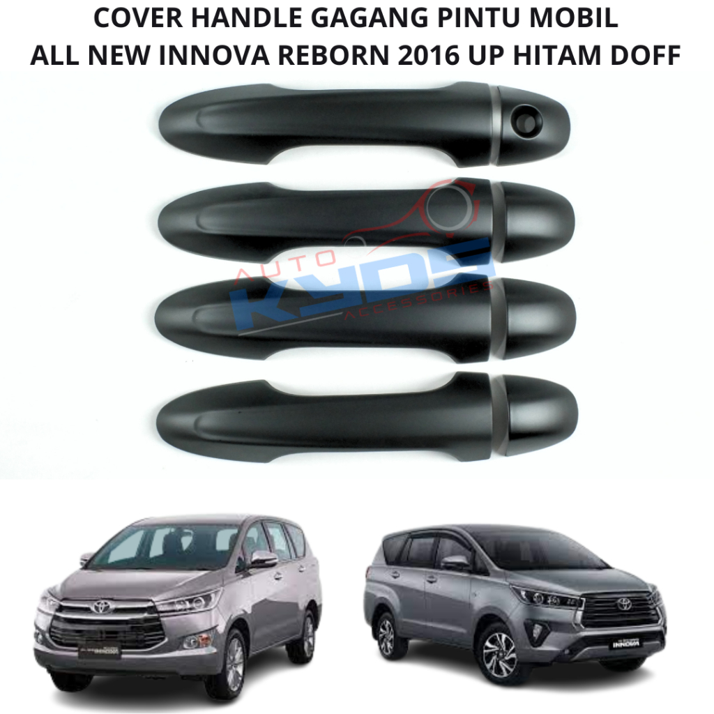 Jual Cover Handle Gagang Pintu Hitam Doff Mobil Toyota All New Innova Reborn 2016 2017 2018 2019 ...