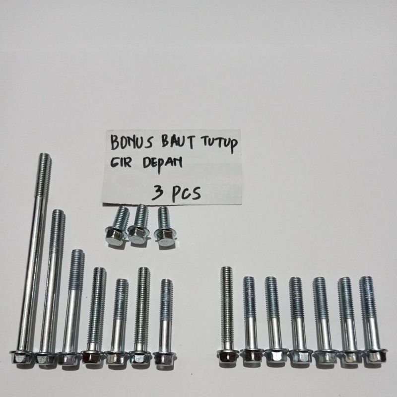 Jual Baut set Blok Mesin kiri & Kanan Alfa Sigma Champ kunci 8 komplit 17pcs | Shopee Indonesia