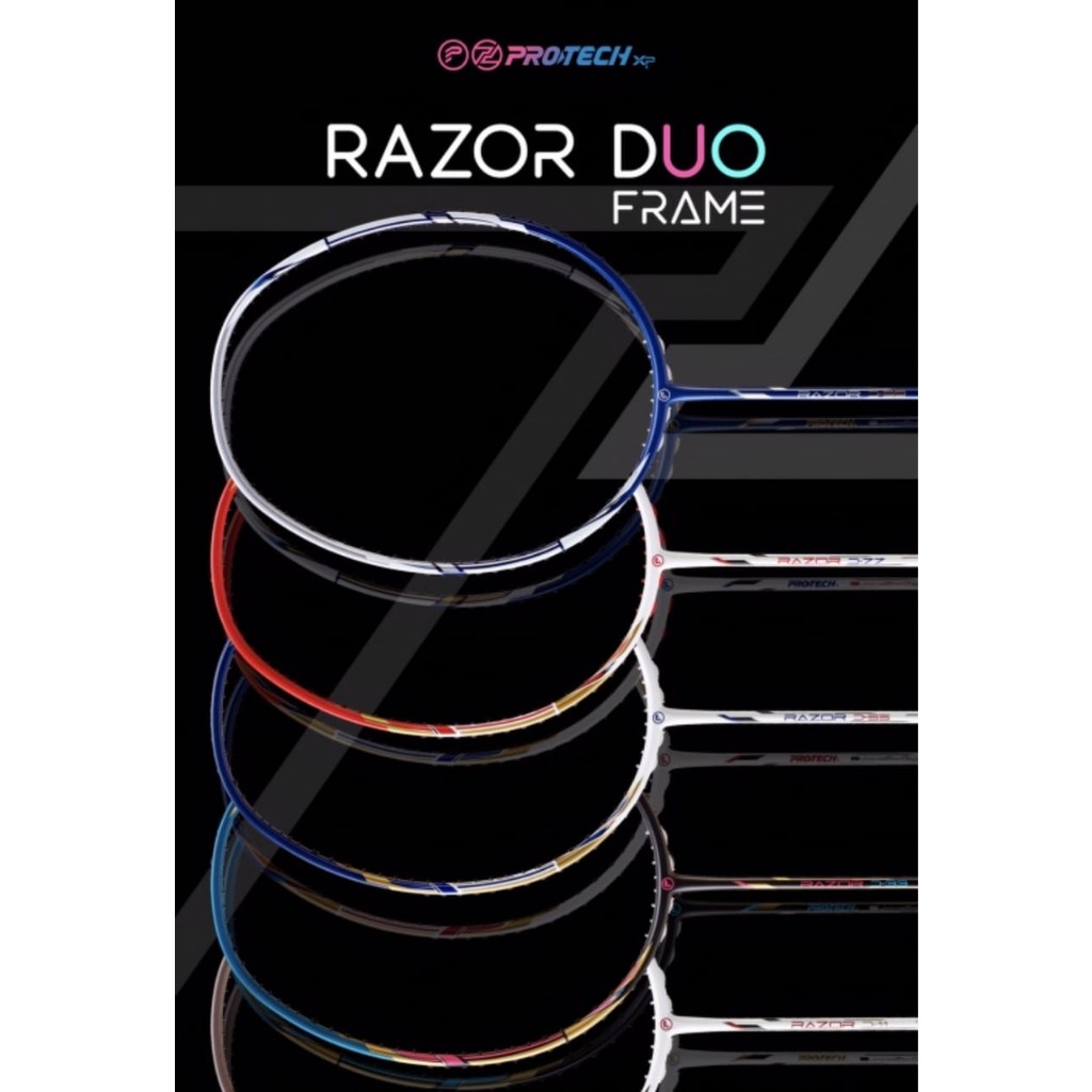 Jual RAKET BADMINTON PROTECH RAZOR #D SERIES DUO FRAME | 4UG1 | MAX 35 ...