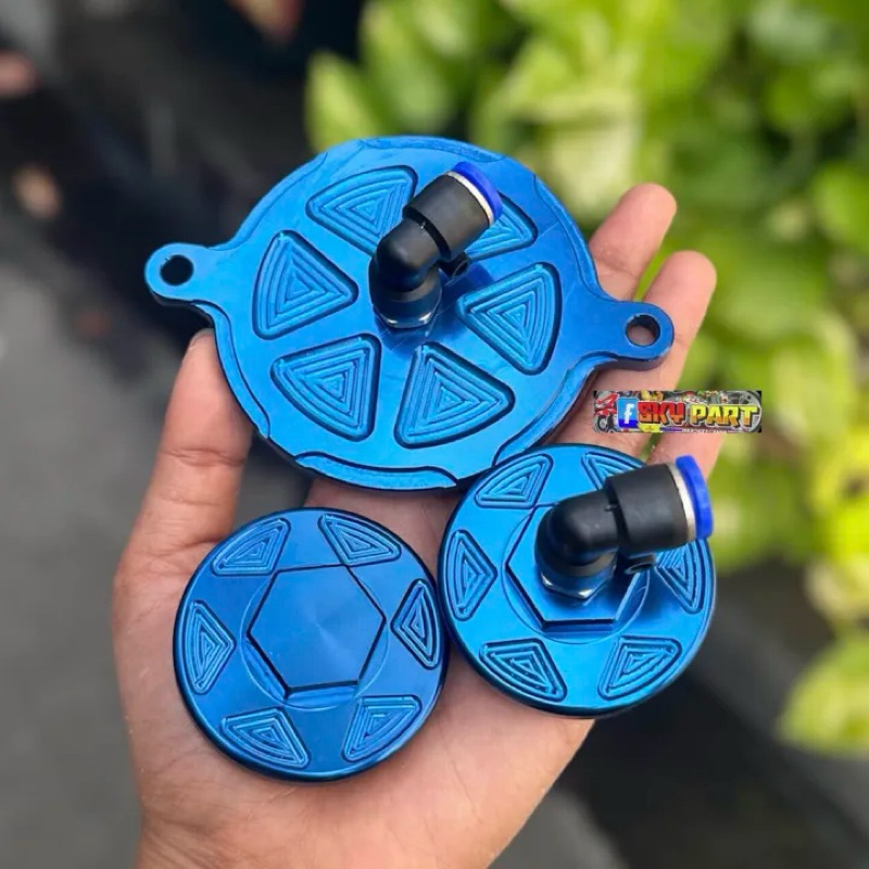 Jual Tutup klep sentrik cover head CNC biru mio nouvo vega jupiter made ...
