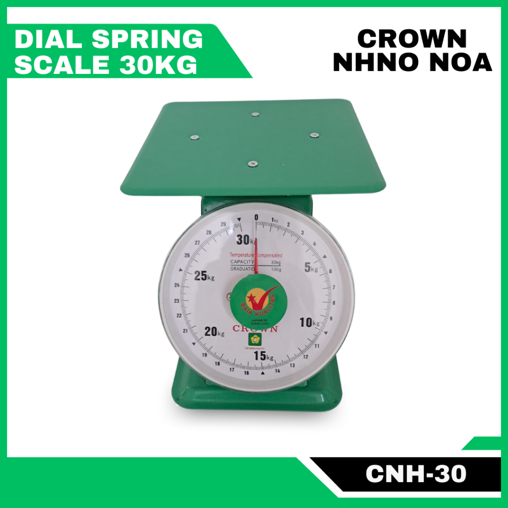 Jual Timbangan Manual Jarum CROWN NON HOA VIETNAM 50KG ,20Kg&30Kg Spring Dial Scale Besi Plat ...