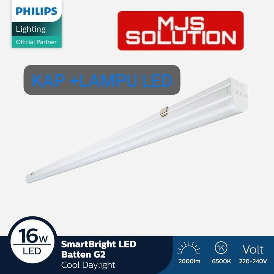 Jual PHILIPS TL LED SET ECOFIT 16 WATT T8 Batten BN015C KOMPLIT KAP DAN LAMPU | Shopee Indonesia