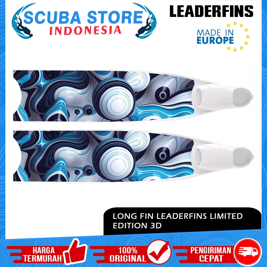 Jual Long Fin Leaderfins Limited Edition 3D Pure Carbon Fiberglass Fins ...