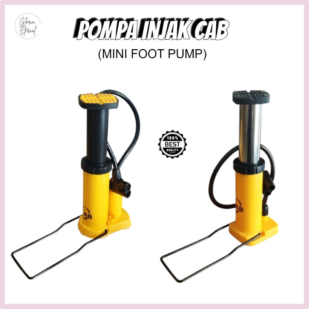 Jual [Gloria] Pompa Ban Injak Mini CAB / Mini Foot Pump Portable / Pompa Tangan Kaki Sepeda ...