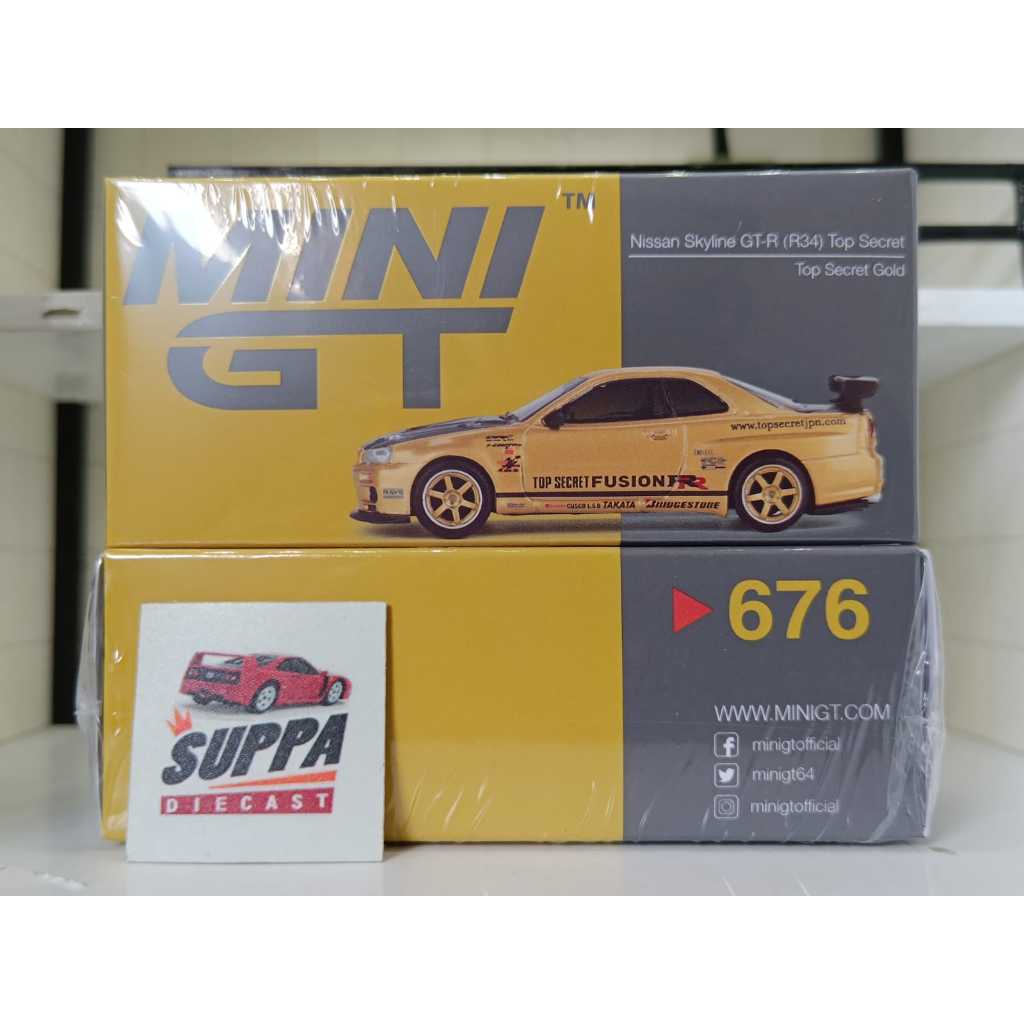 Jual MiniGT Mini GT Nissan Skyline GT-R R34 Top Secret Top Secret Gold Japan Exclusive | Diecast ...