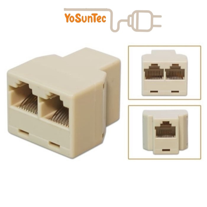 Jual Barrel RJ45 Double 1 2 Connector Barel Cabang RJ 45 Sambungan LAN ...