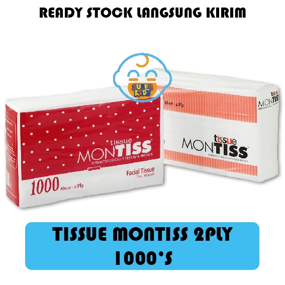 Jual MONTISS 1000 FACIAL TISSUE 2PLY 1000'S / PAKET 4 PACK MONTISS 250 ...
