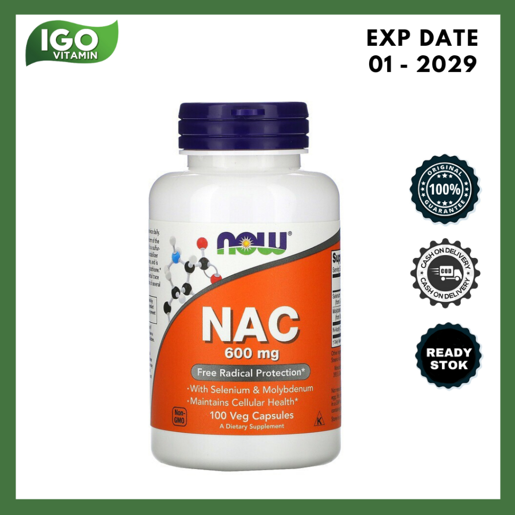 Jual Vitamin Now NAC 600 MG 100 Capsules - Suplemen Detox Hati ...