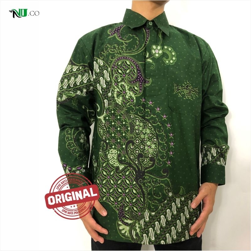 Jual Kemeja Batik NU Motif Nawa Kartika Hem Batik Atasan Pria Batik NU ...
