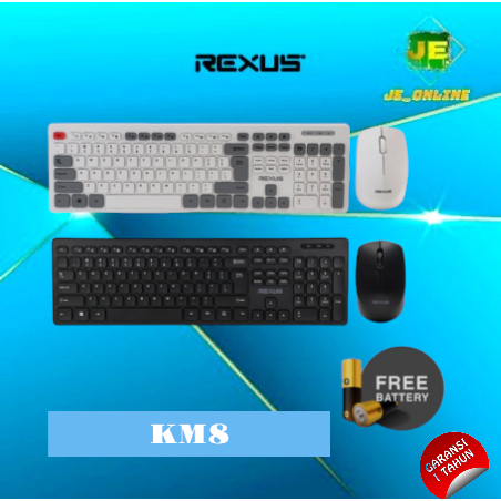 Jual Rexus KM8 Keyboard Mouse Wireless Combo Rexus RX KM 8 | Shopee ...