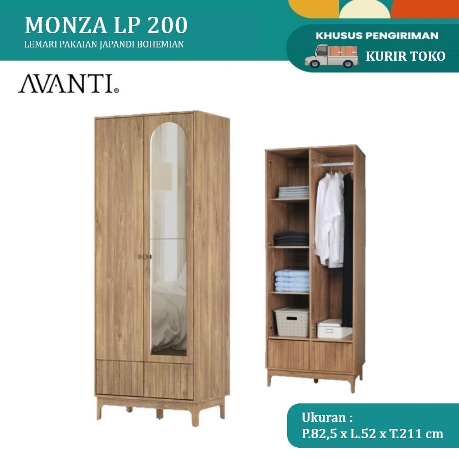 Jual Avanti MONZA LP 200 Lemari Pakaian 2 Pintu | Lemari Baju Japandi ...