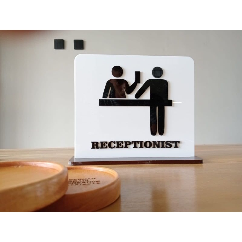 Jual Sign Meja Receptionist | Sign Meja Resepsionis Acrylic Timbul ...