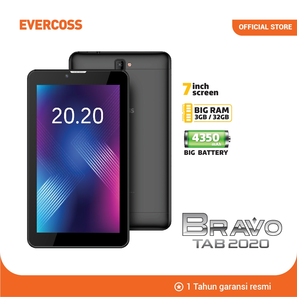 Jual LUNA X Evercoss Bravo tab X7 android 4G 3/32 garansi resmi ...