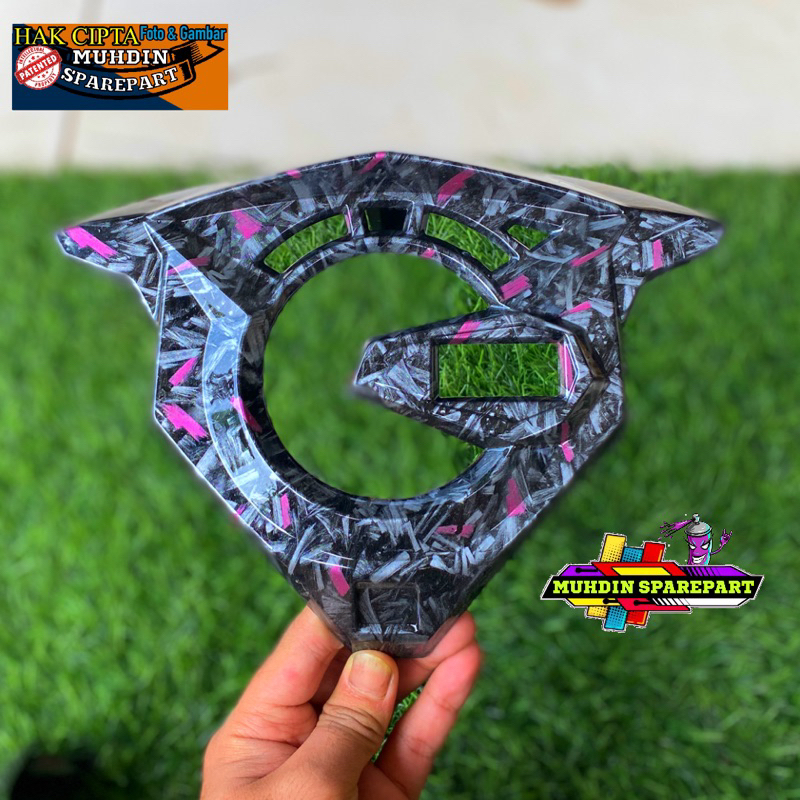 Jual Cover tutup speedometer Beat New deluxe K1A carbon wtp forged pink ...