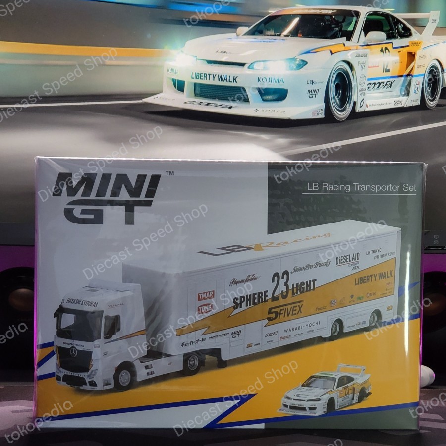 Jual Mini Gt 1/64 Lb Racing Transport Mercedes Benz Actros S15 Silvia ...