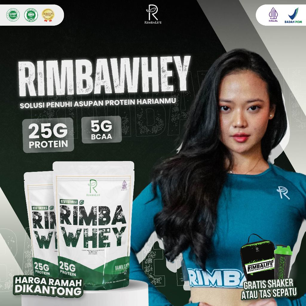 Jual Rimbalife Rimbawhey Rimba Whey Protein 2lbs / 900gram Halal BPOM ...