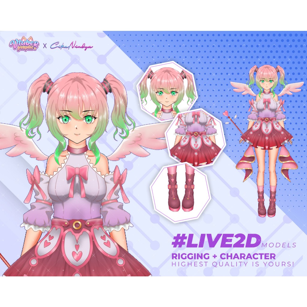Jual Nikmati Live Streaming yang Lebih Hidup dengan VTuber Live2D Model ...