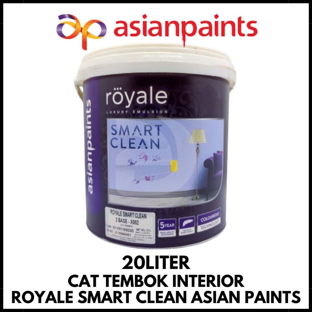 Jual Cat Tembok Interior Royale Smart Clean Asian Paints Pail 20Liter ...