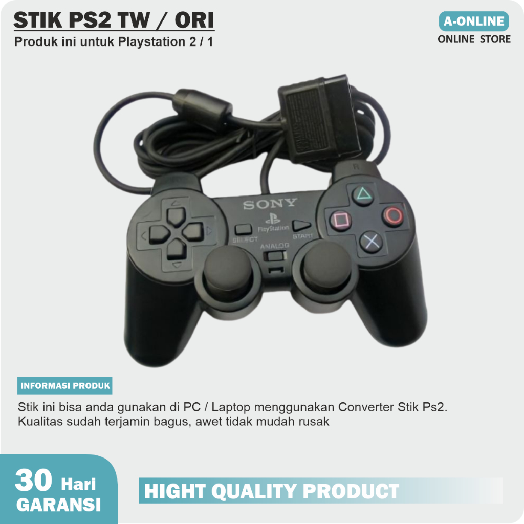 Jual Stik Stick PS-2 S0ny Dualshock Getar - Best Quality Hitam | Shopee ...