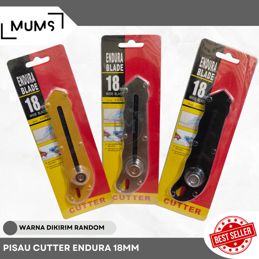 Jual Pisau Cutter Endura Multifungsi 18mm + Isi Pisau Kater Potong ...