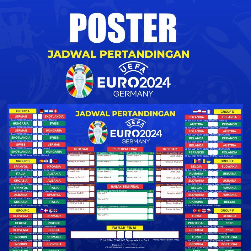 Jual POSTER JADWAL EURO 2024 | JADWAL PIALA EROPA 2024 | JADWAL COPA ...