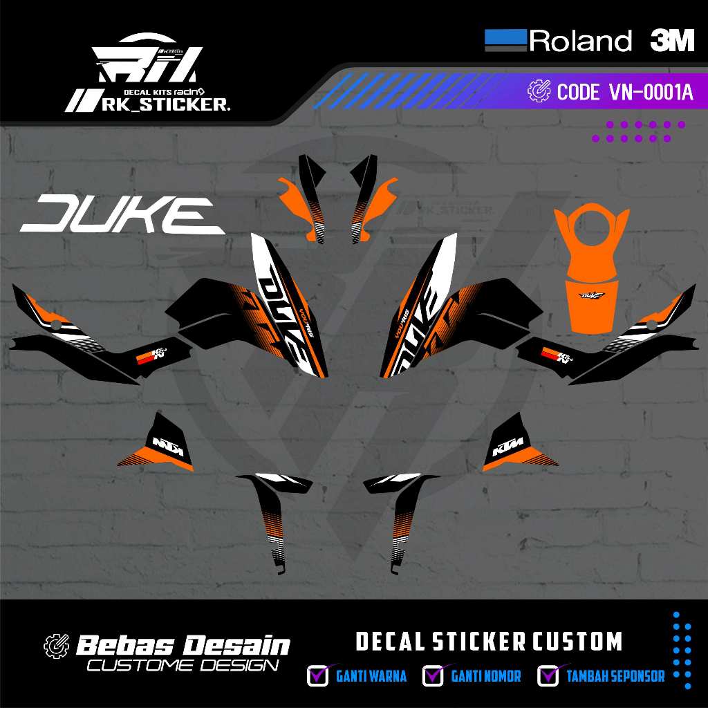 Jual DECAL KTM DUKE 125-200-350_2011 FREE CUSTOME DESIGN | Shopee Indonesia